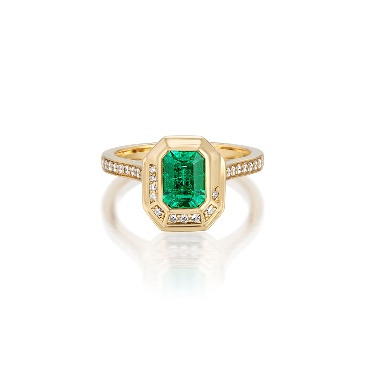 Harlin Jones Emerald & Diamond Engagement Ring – Muzo Emerald Colombia