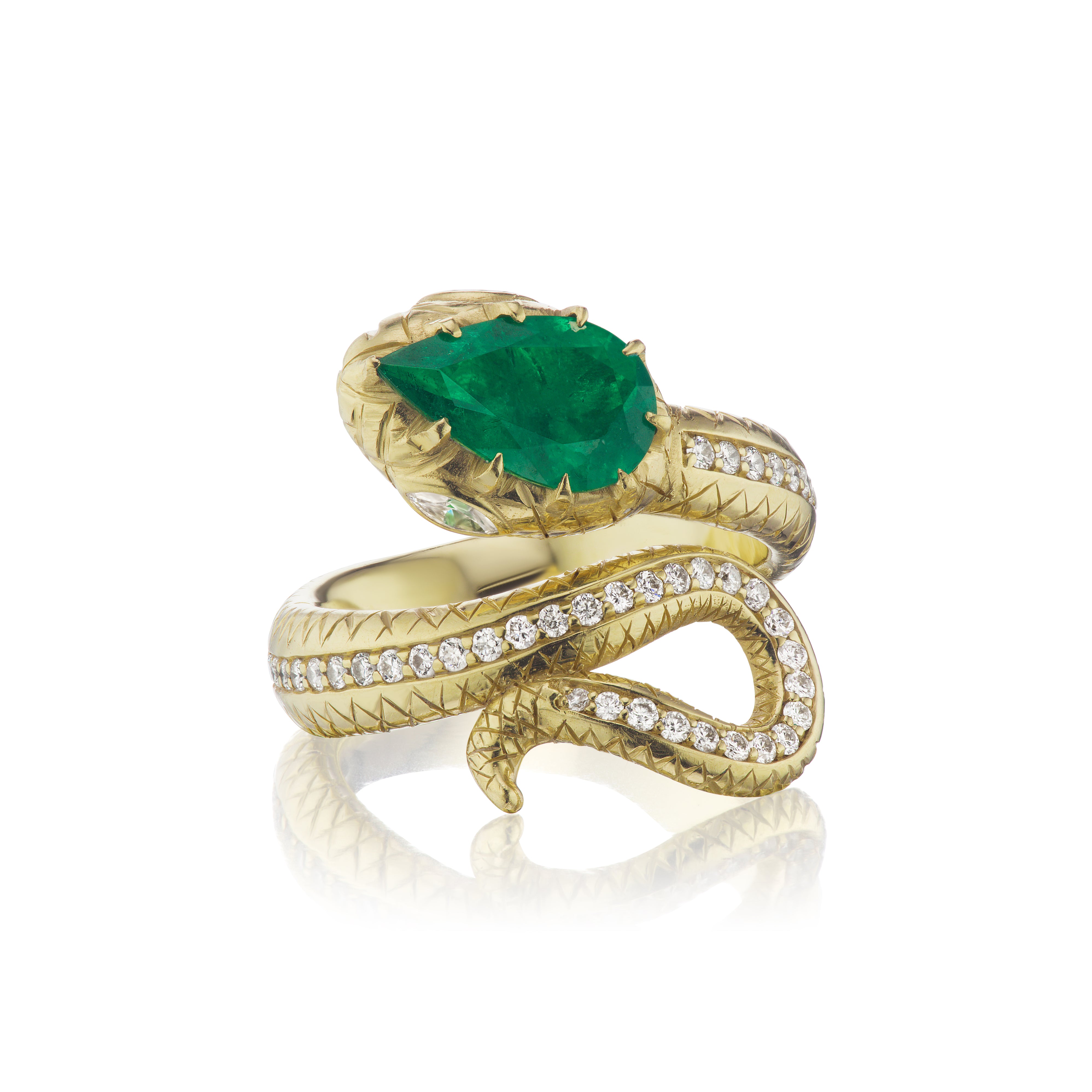 Jenna Blake Snake Ring – Muzo Emerald Colombia